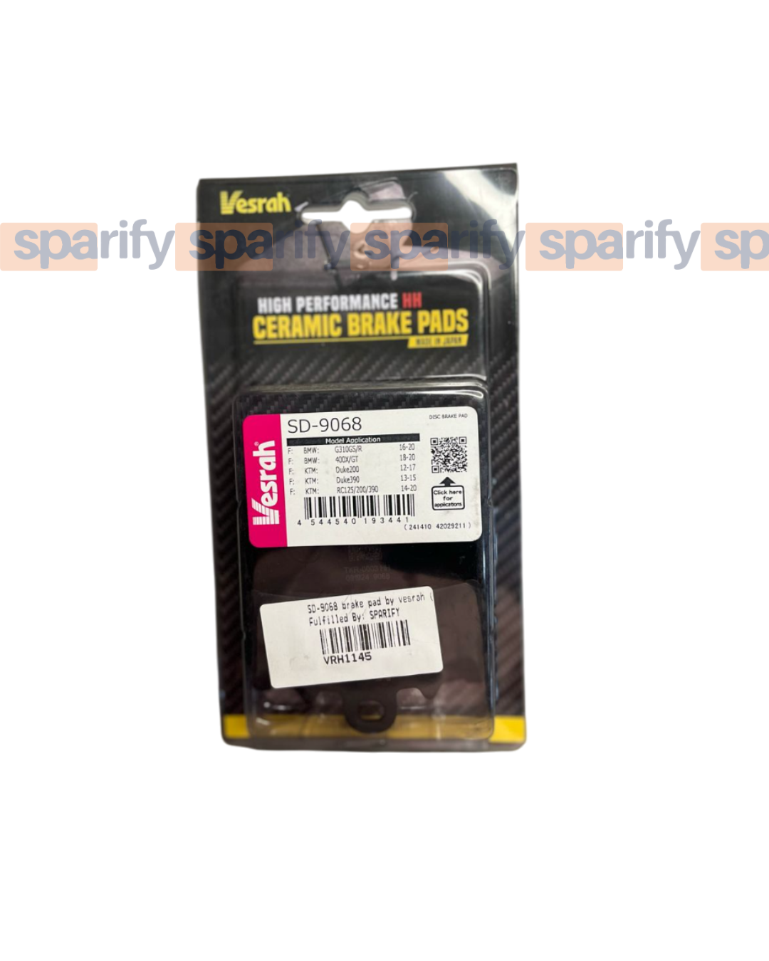 APRILIA RS 457 front brake pads by Vesrah SD-9068 – SPARIFY