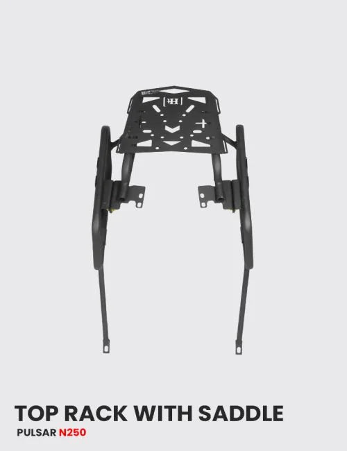 TOP RACK WITH SADDLE STAY FOR N 250 BLACK MATT - SB 709 / HT EXHAUST ...