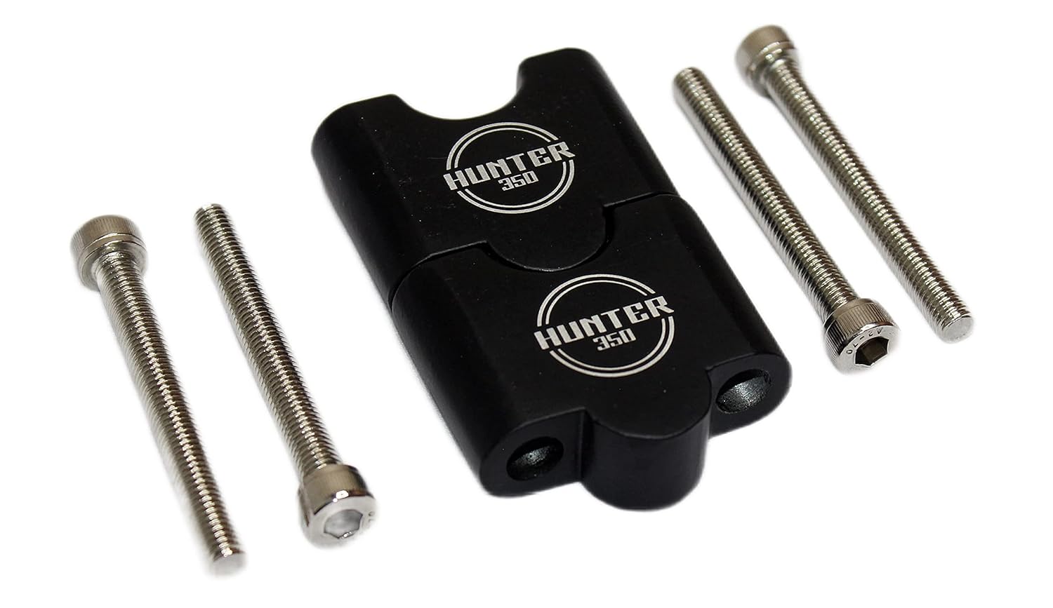 RE Hunter 350 Handlebar Riser / Handlebar Height Raiser Clamps - BLACK ...