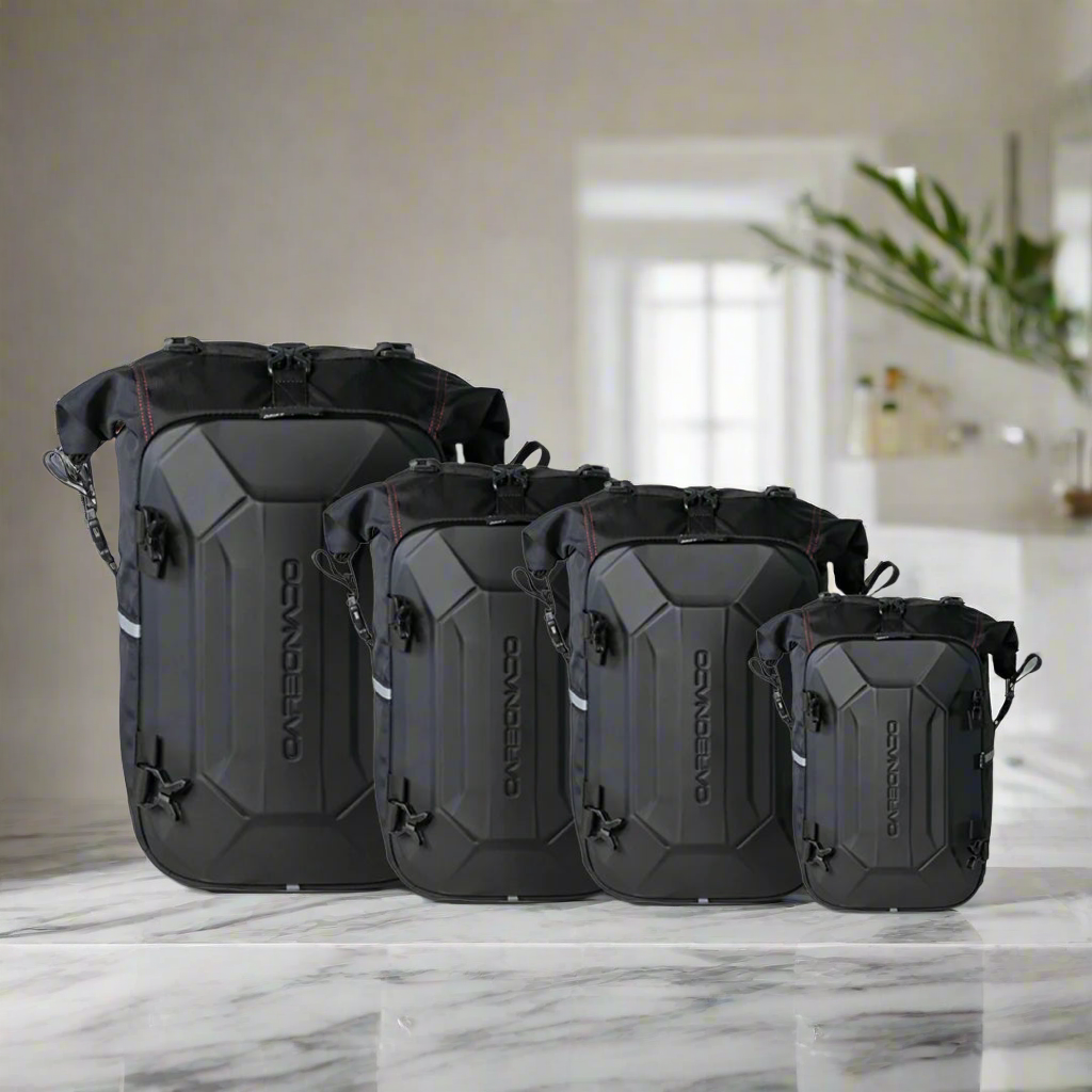 CARBONADO Modpac Pro (Black) | 100% Waterproof Motorcycle Tailpack | S ...