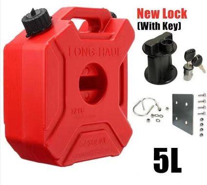 Motorcycle Jerry Can 5L Petrol with Lock fittings – Red – SPARIFY