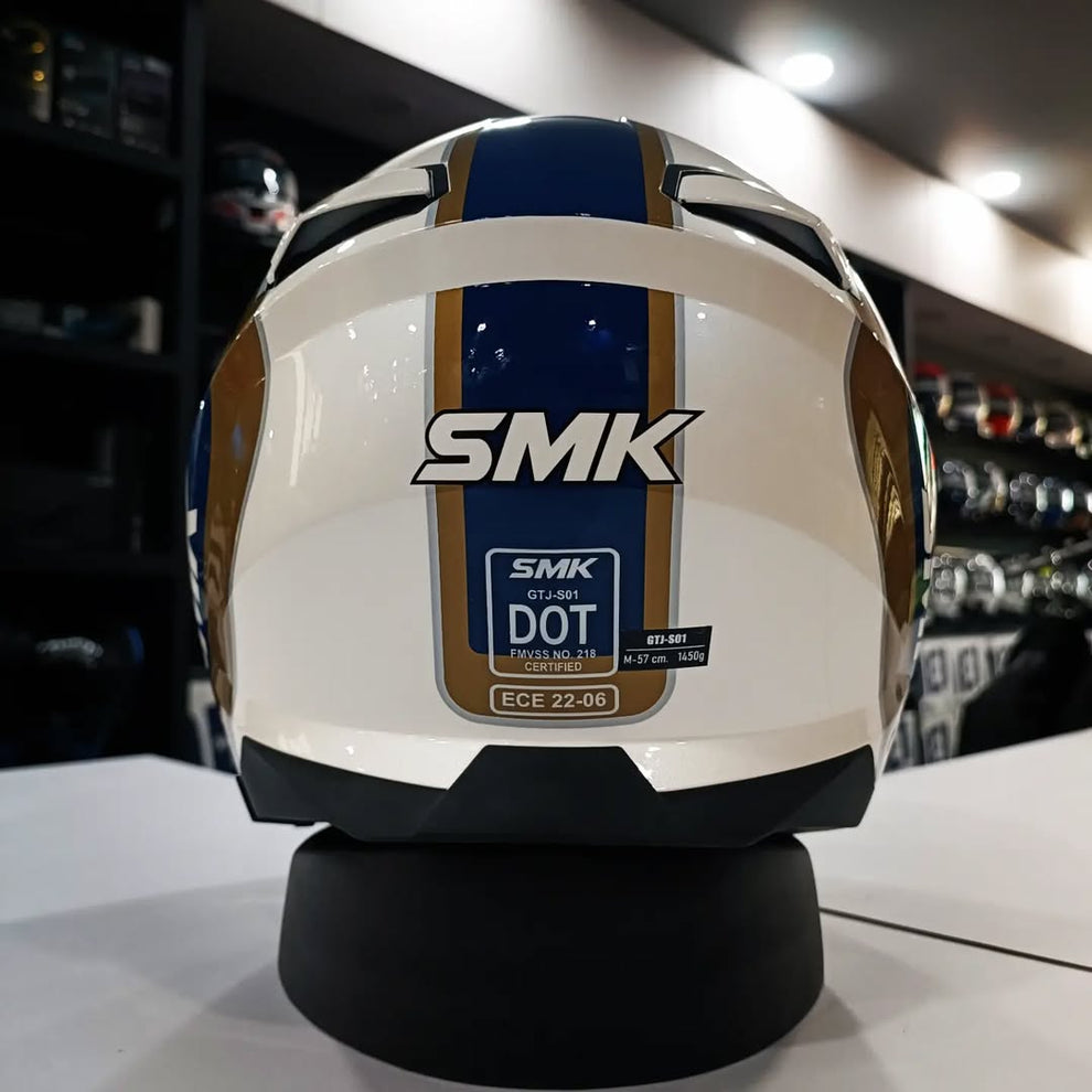SMK GTJ LIBERO GL157 HALF FACE HELMET GLOSS BLUE – SPARIFY
