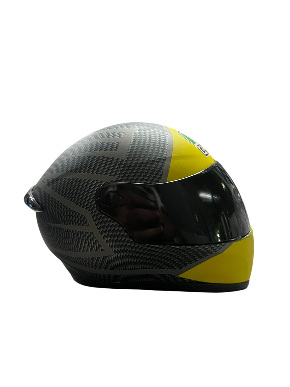 AGV Yellow Grey Creative Motorcycle Collectible Miniature helmet – SPARIFY