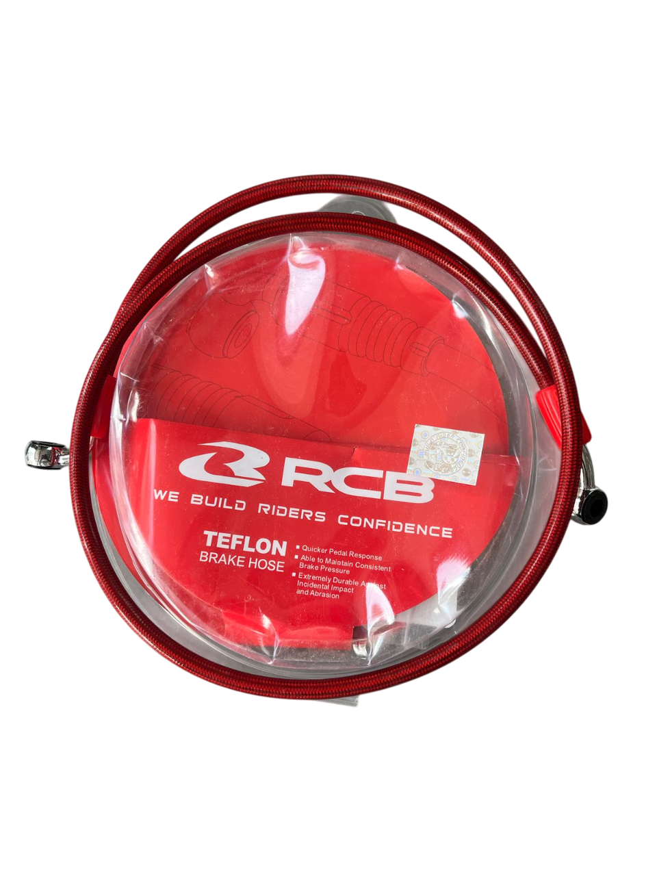 RCB Teflon Brake Hose pipe 950mm Red – 01BH004R | SPARIFY