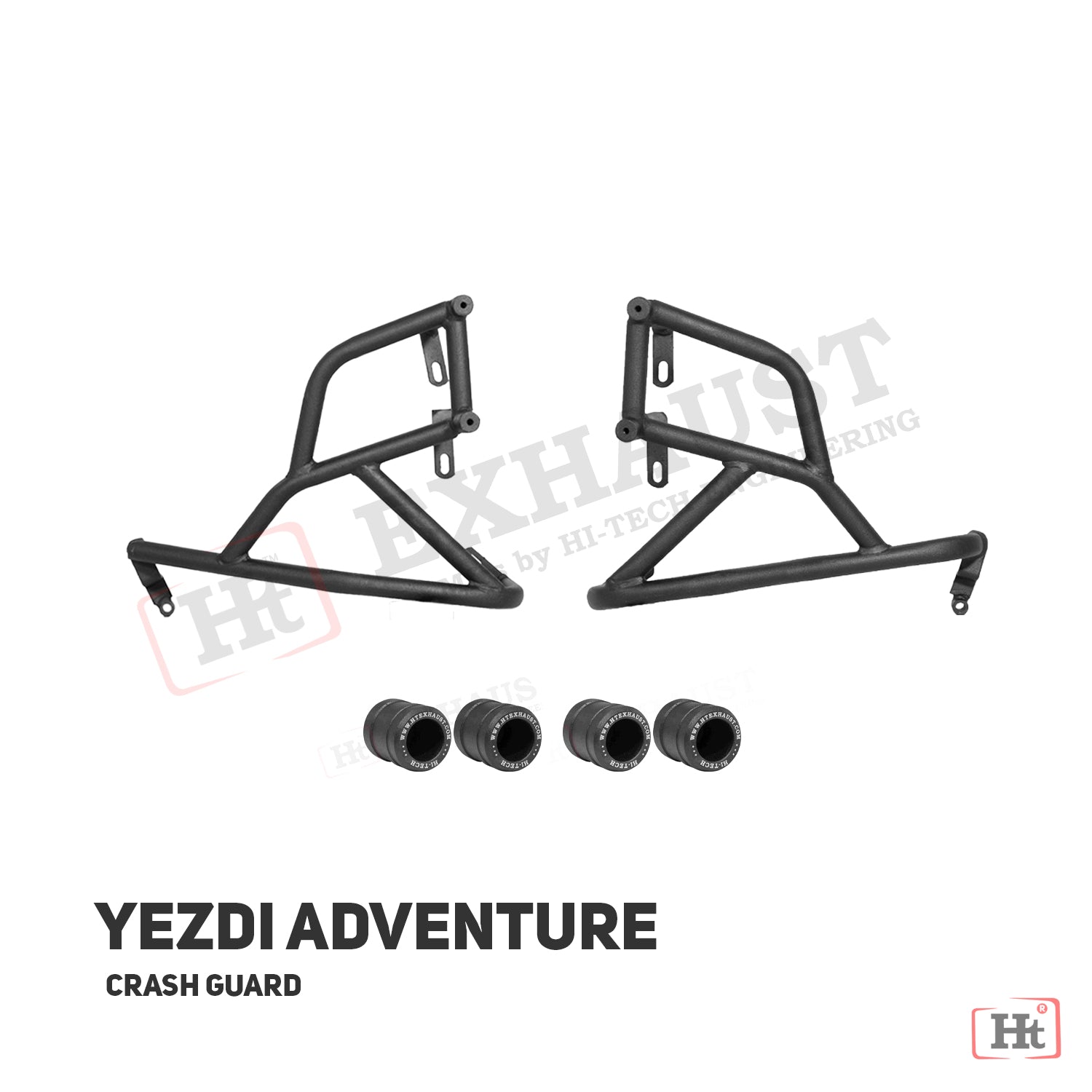 Adventure Yezdi crash guard with metal slider – SB 619 / Ht exhaust ...