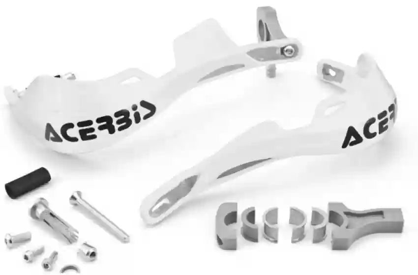 Acerbis Metal HandGuard Small with aluminium brace(WHITE) - HAND PROTE ...
